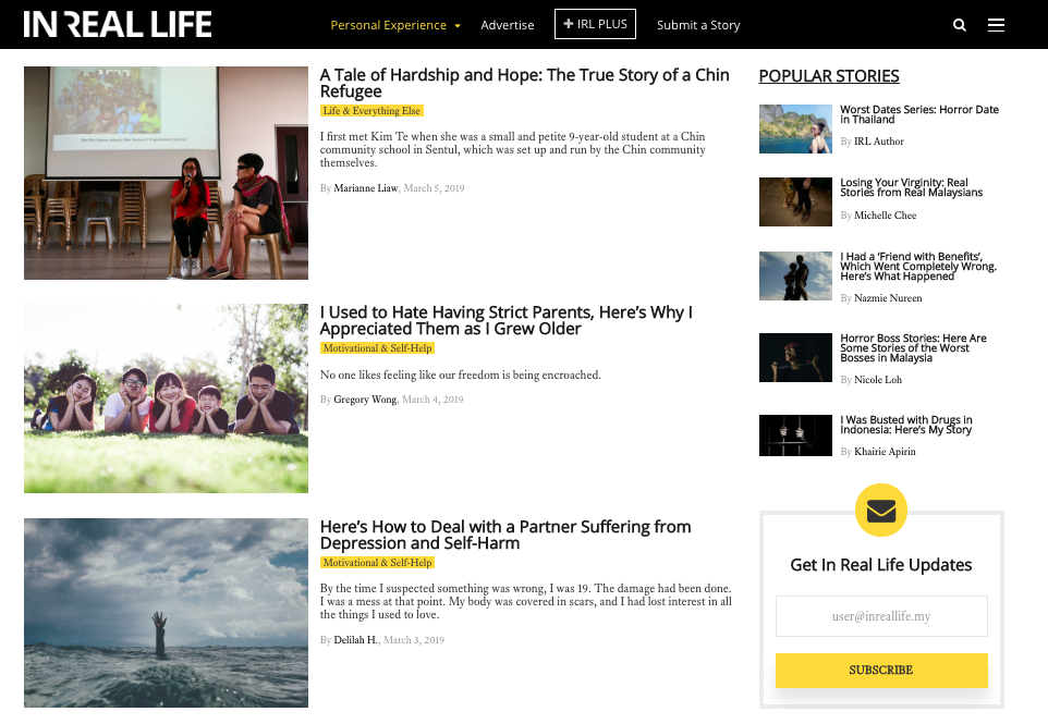 In Real Life - Real People, Real Stories.